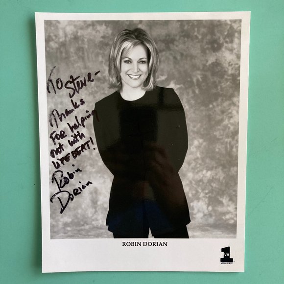 Autograph | Other | Robin Dorian Vh Vj Signed Inscribed Photo 8x1 Bw At Tower Records Nyc | Poshmark